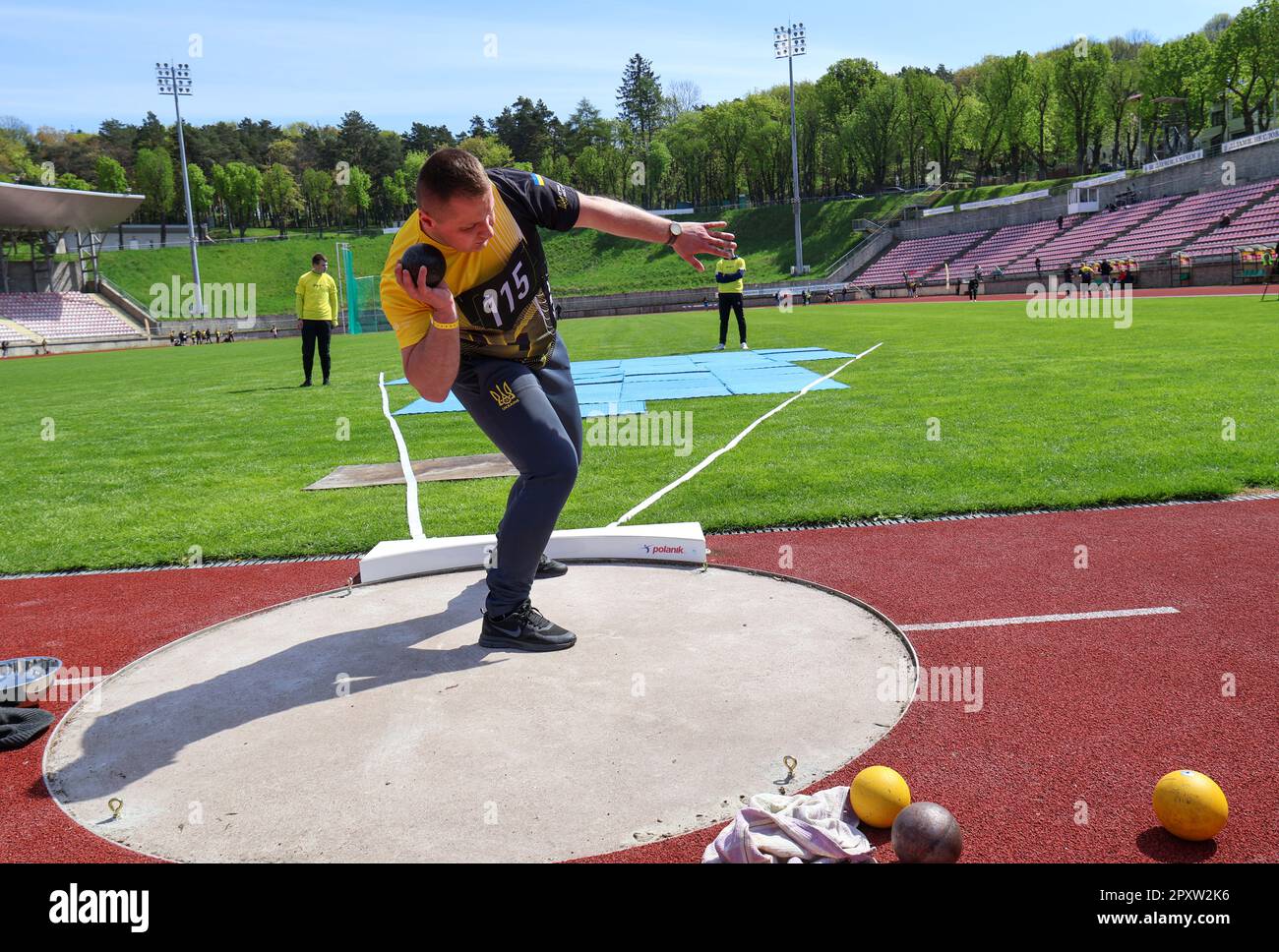 LVIV, UKRAINE - APRIL 29, 2023 - A contestant is pictured during the ...