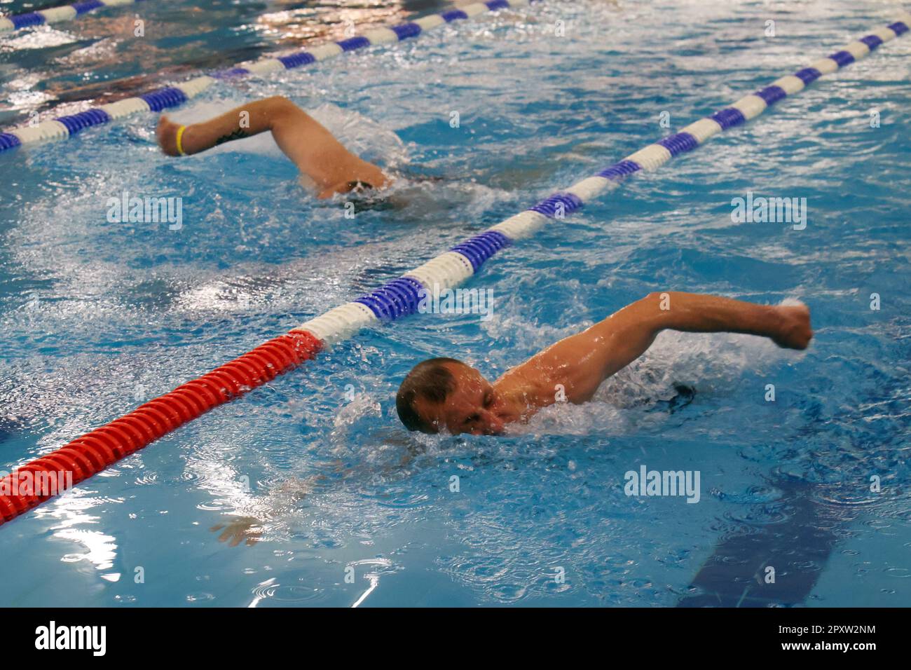 LVIV, UKRAINE - APRIL 30, 2023 - Athletes are pictured during the ...