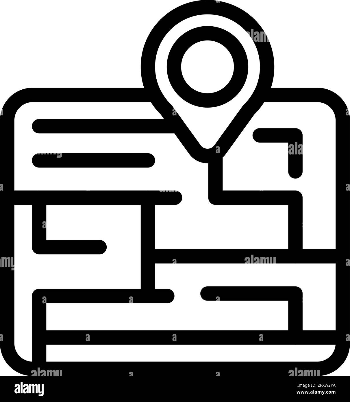 Pet restaurant location map icon outline vector. Animal food. Dinner ...