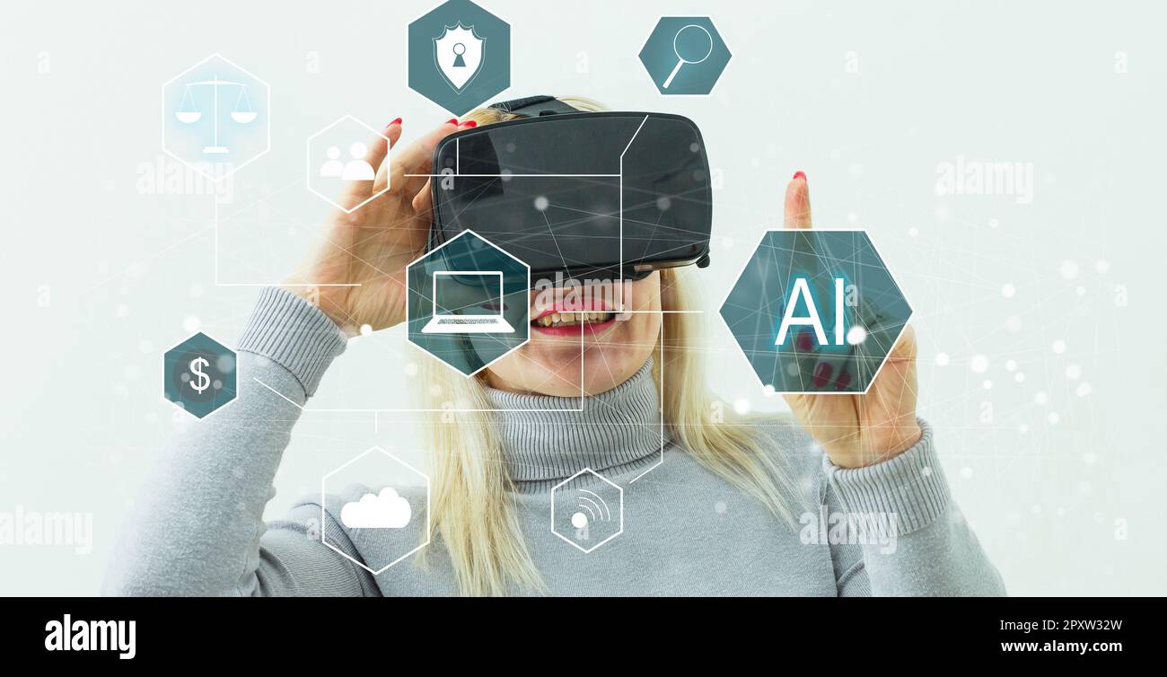 Hand touching digital chatbot for provide access to information and ...