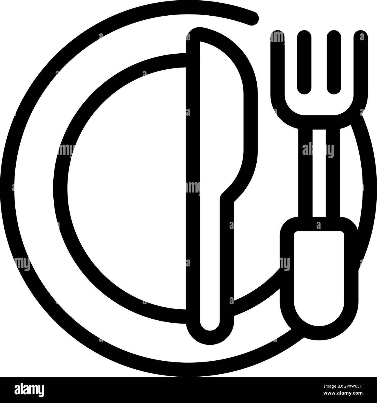 Pet meal dishes icon outline vector. Animal restaurant. Cafe food Stock ...