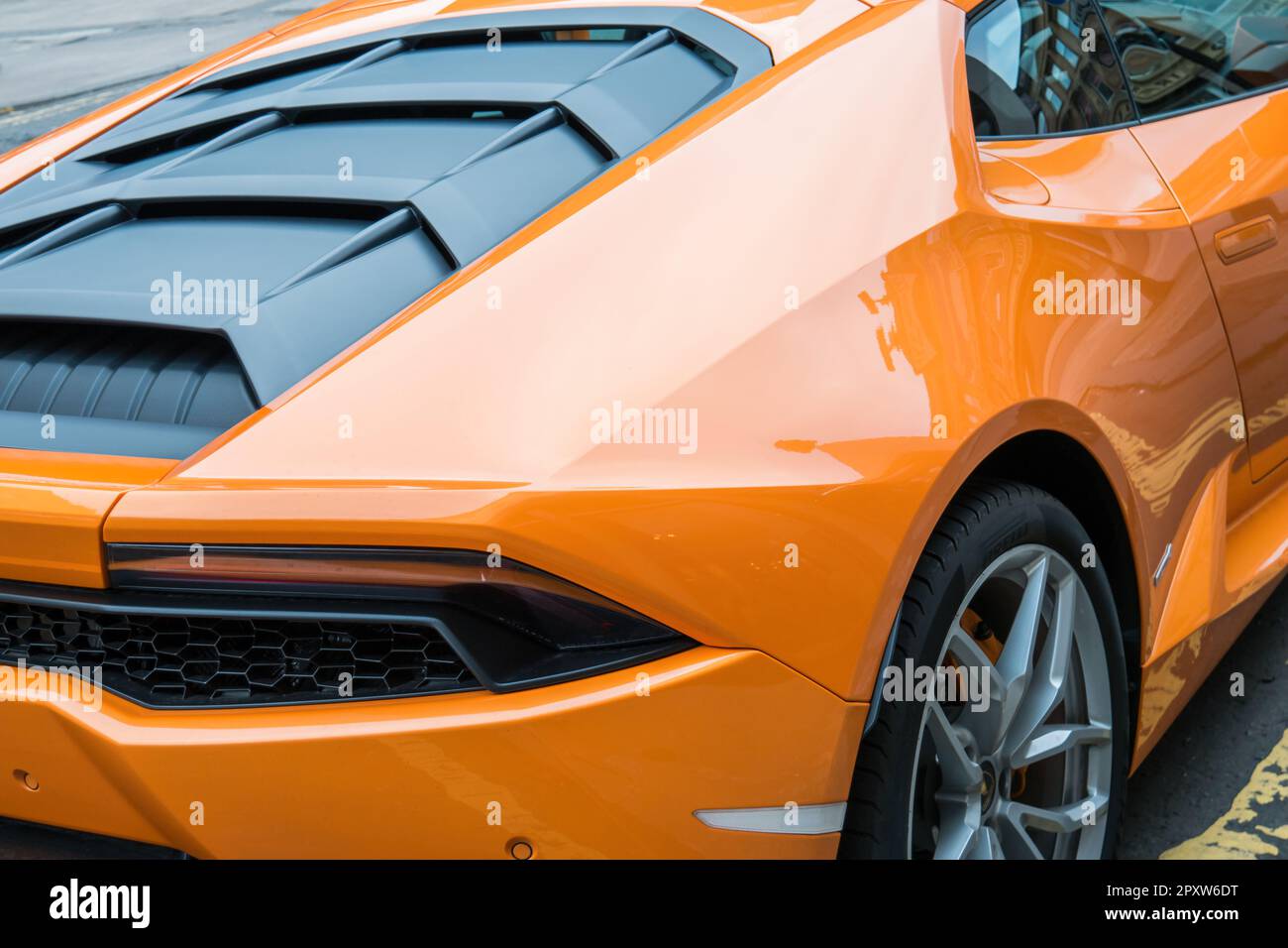 Close-up of a Lamborghini Huracan sports car Stock Photo - Alamy