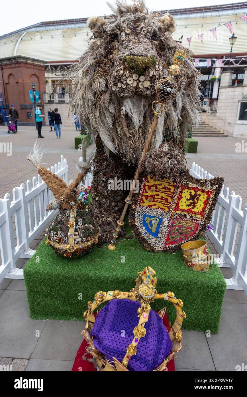 Windsor, UK. 2nd May, 2023. Mfalme the Lion, a life-sized lion statue ...