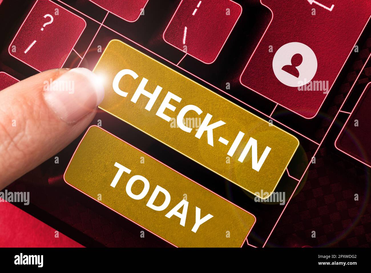 Conceptual display Check In, Word Written on Procedure by which an ...