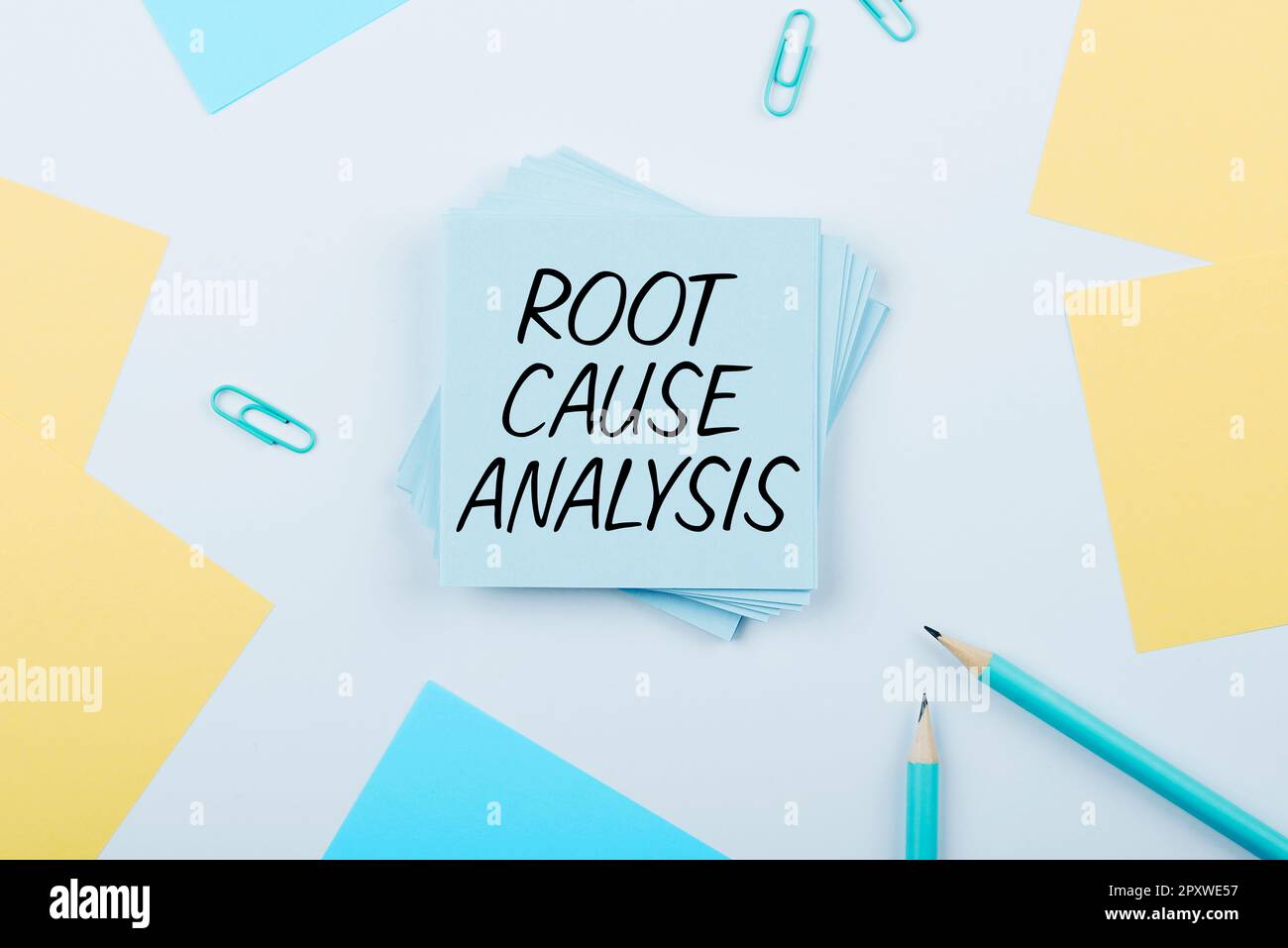 Hand writing sign Root Cause Analysis, Concept meaning Method of Problem Solving Identify Fault ...