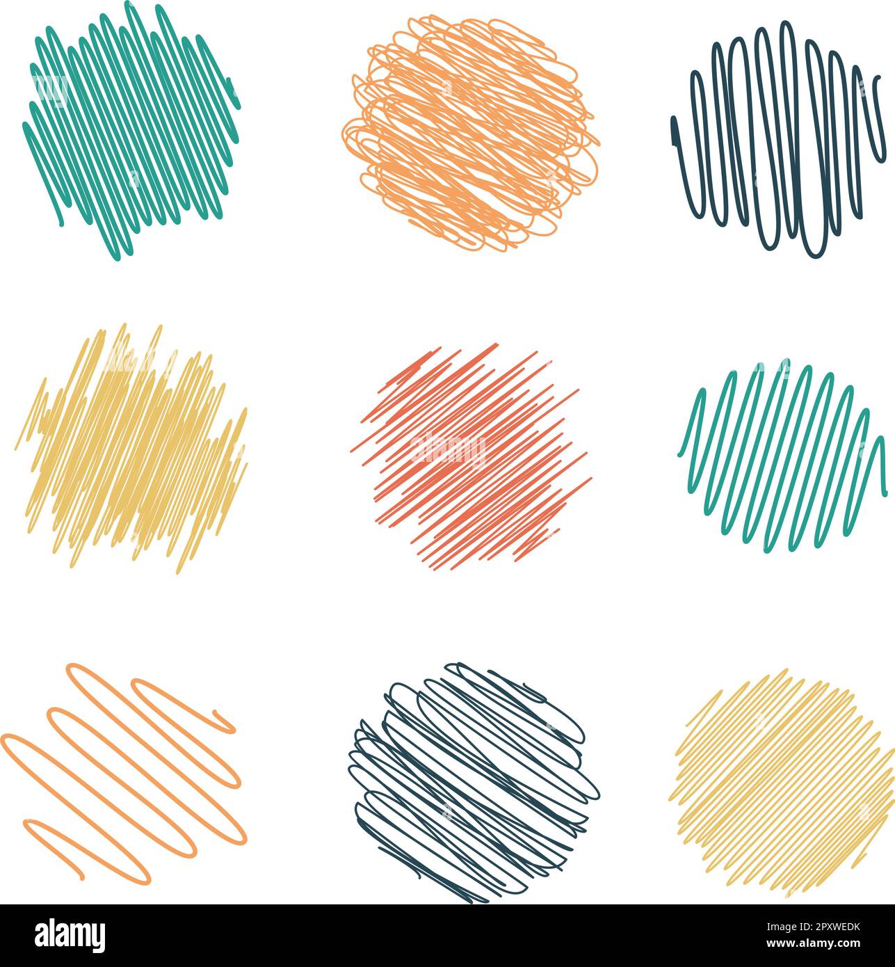 Hand drawn scribble doodle sketch element pencil art design outline ...