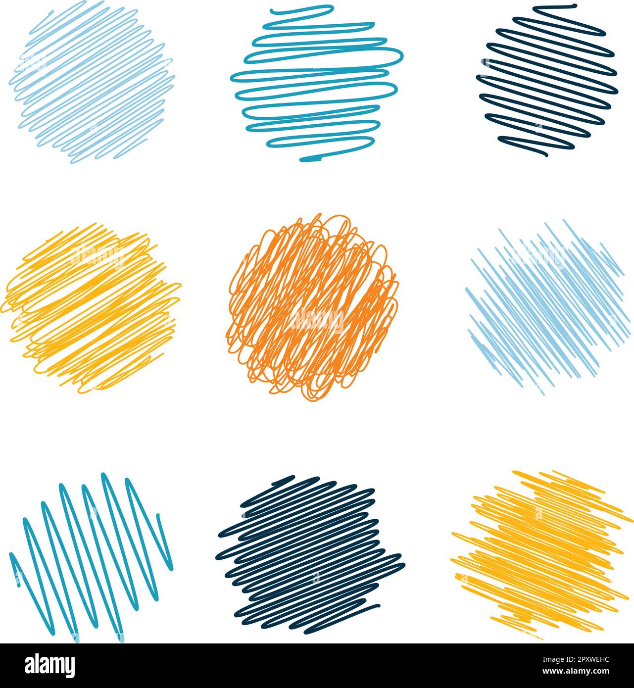 Hand drawn scribble doodle sketch element pencil art design outline ...