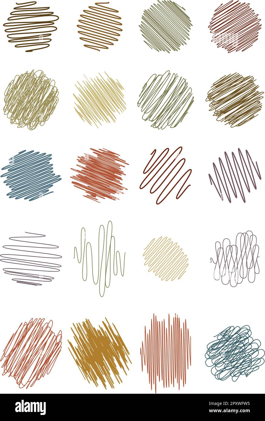 Hand drawn scribble doodle sketch element pencil art design outline ...