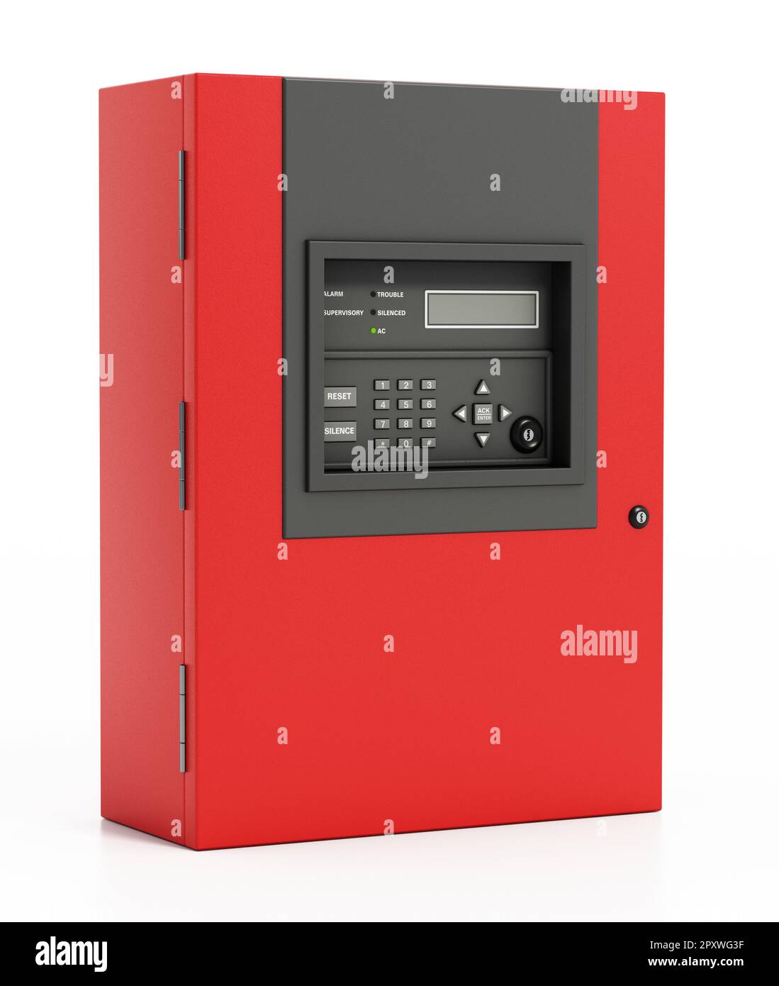 Fire Detection Alarm Monitor Panel System. 3D illustration Stock Photo ...