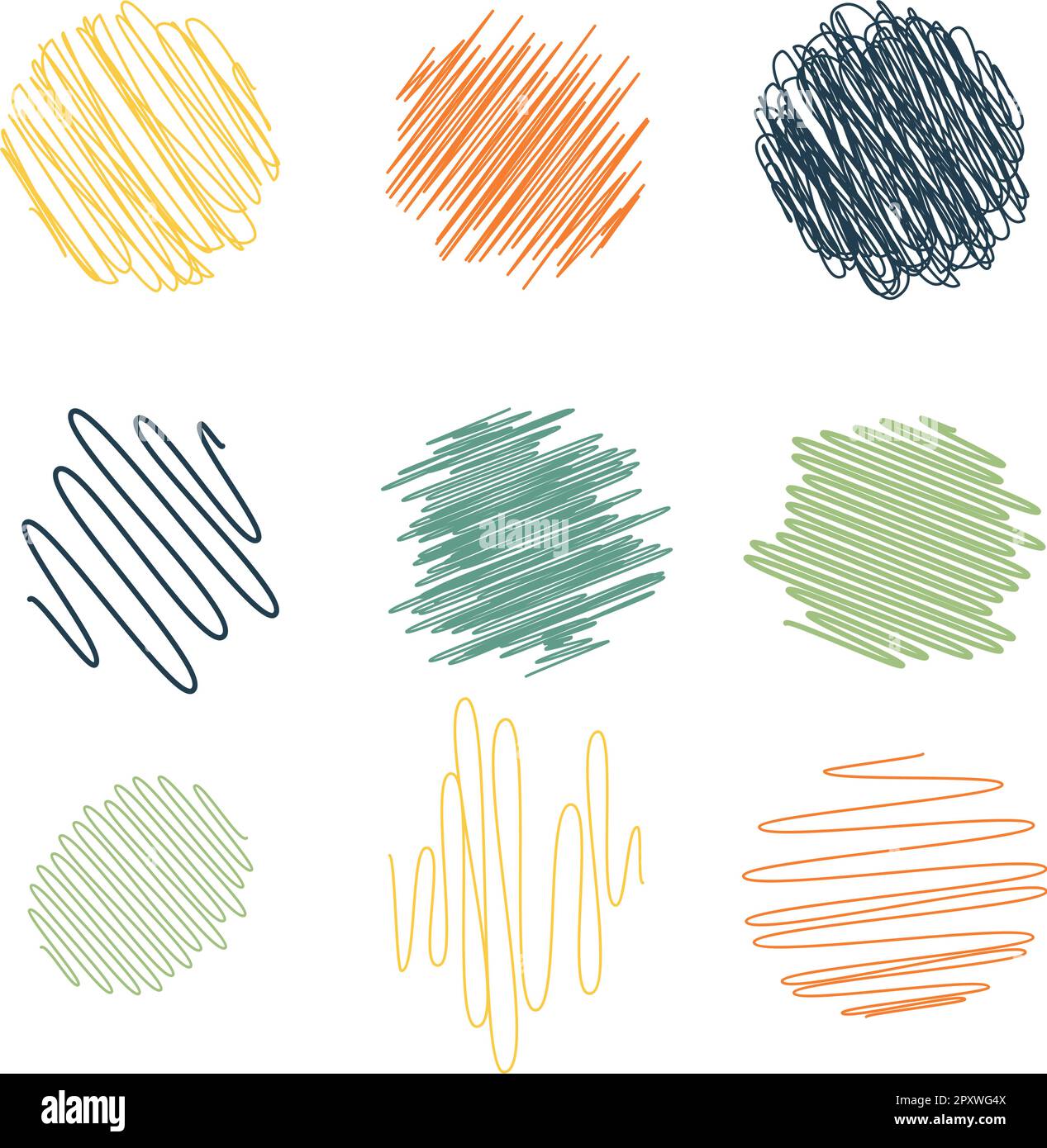 Hand drawn scribble doodle sketch element pencil art design outline ...