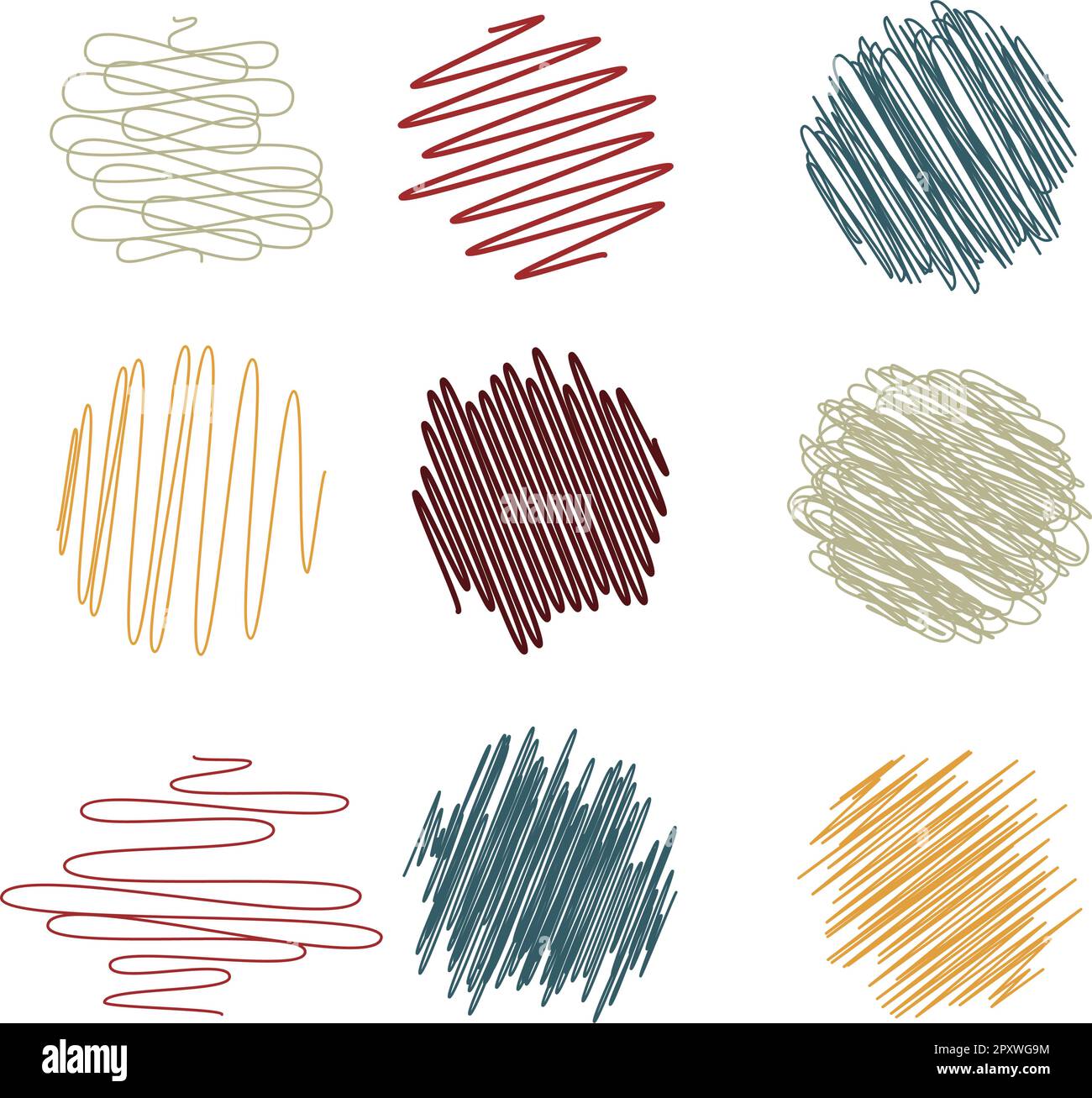 Hand drawn scribble doodle sketch element pencil art design outline ...