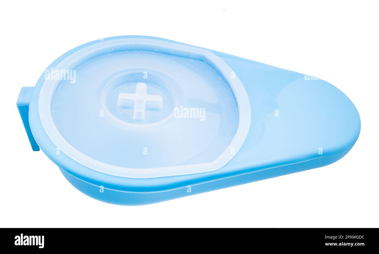 closed blue plastic fracture bedpan isolated on white background Stock ...