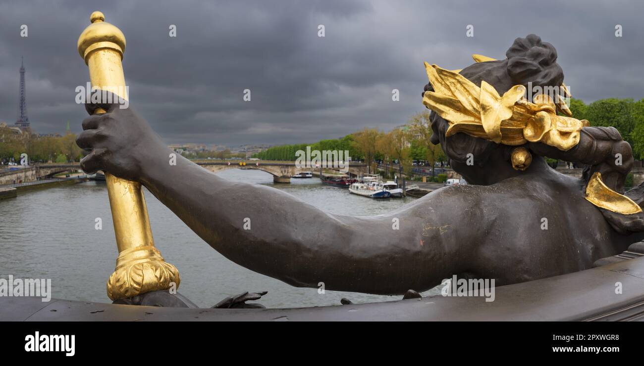 Nymphs Of The Seine, Figures On The Pont Alexandre III, Bridge Over The ...