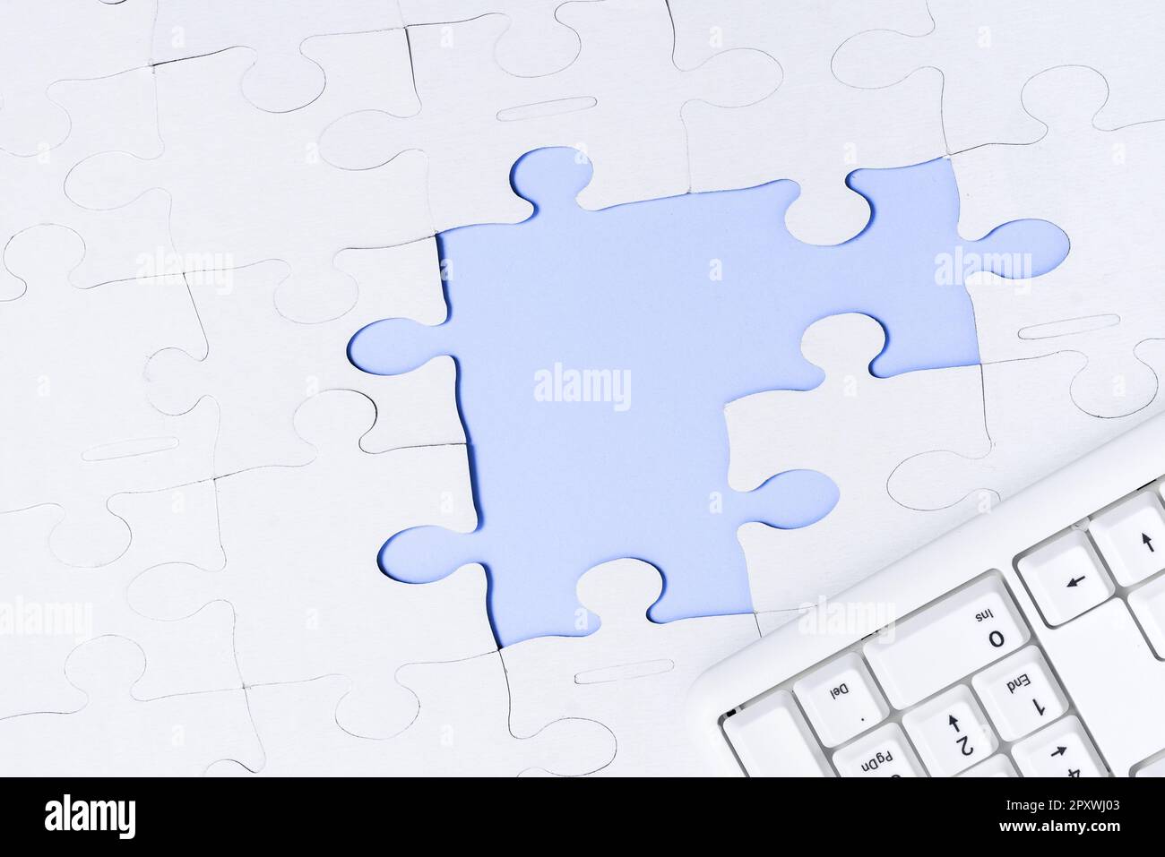 Colored Paper Puzzles Lying On Table. Important Text Written Over Paper ...