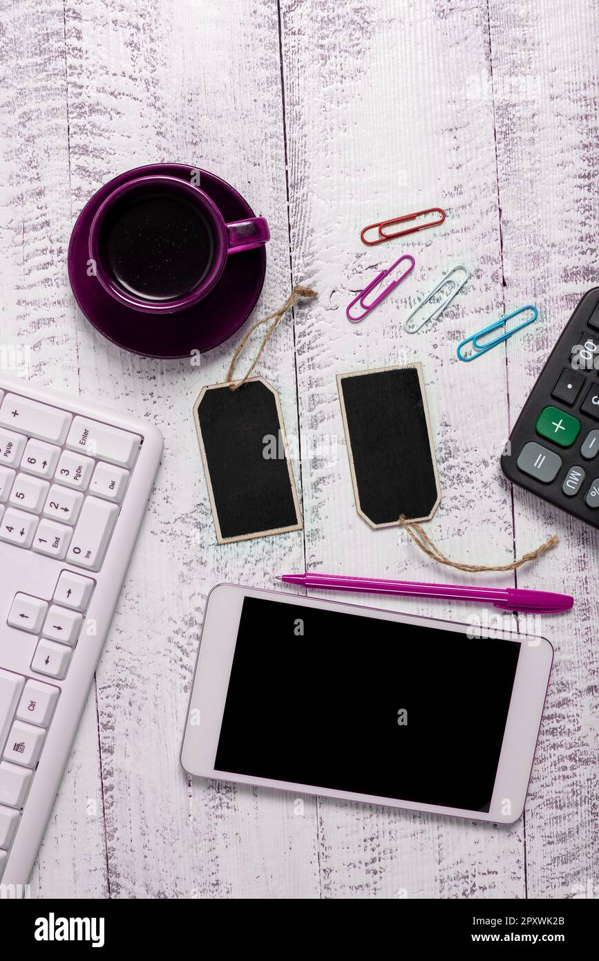 Phone With Important Message On Desk With Wood Tables And Clipboard ...