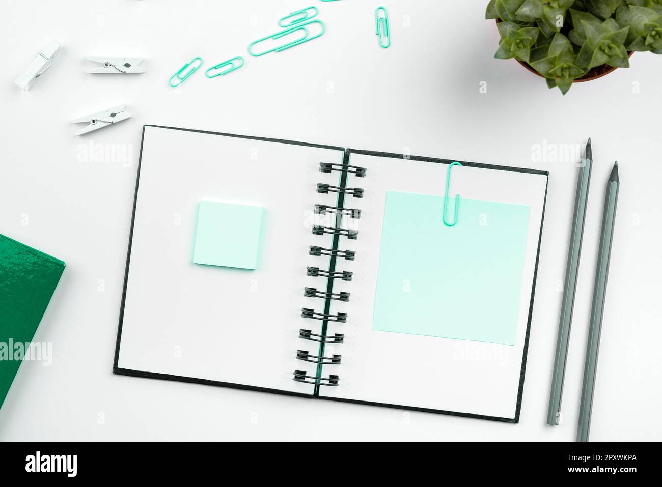 Image with school supplies, stickers, notebooks Important message Stock ...