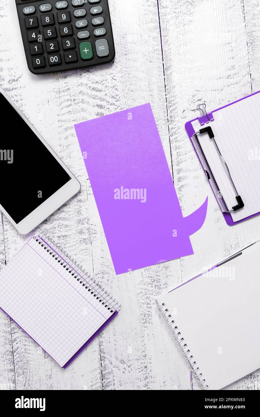 Color paper with important message. Infromation written on sticker ...