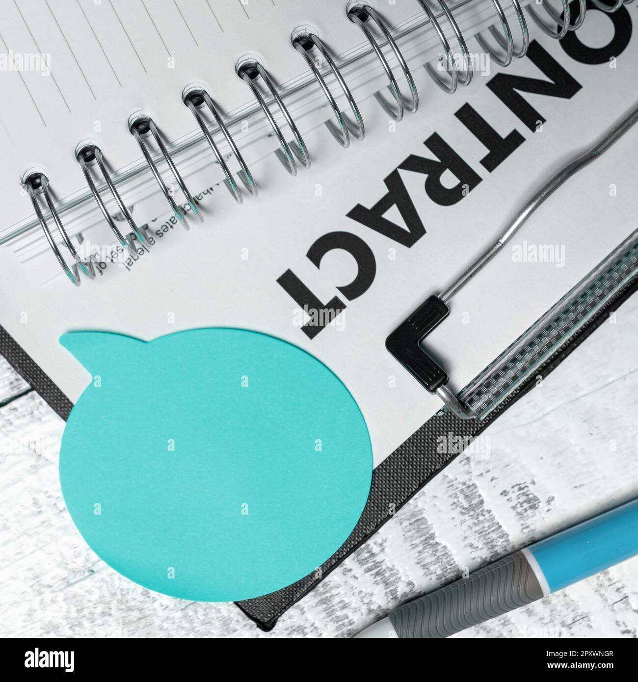 Color paper with important message. Infromation written on sticker ...