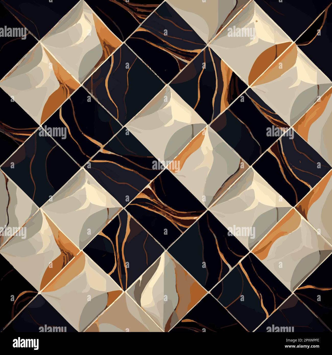 Light and dark marble tile texture, background template - Vector ...