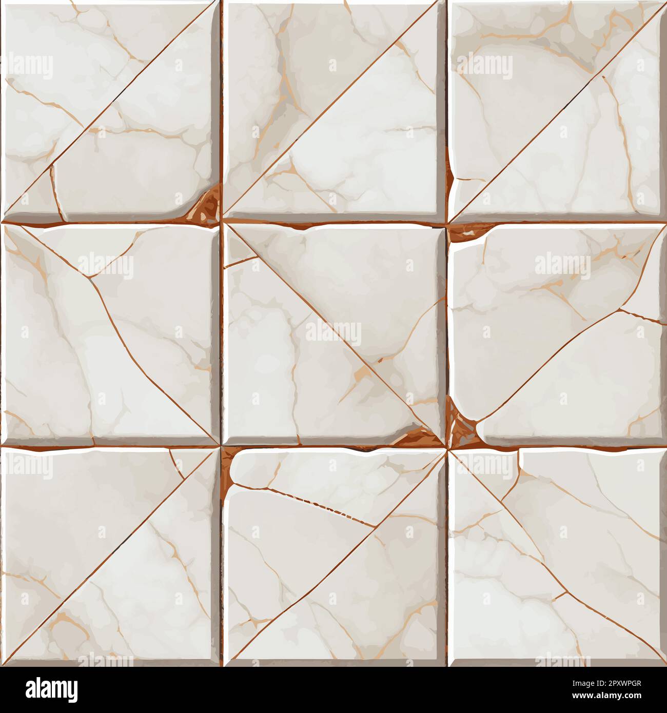 Light marble tile texture, pattern background - Vector illustration ...