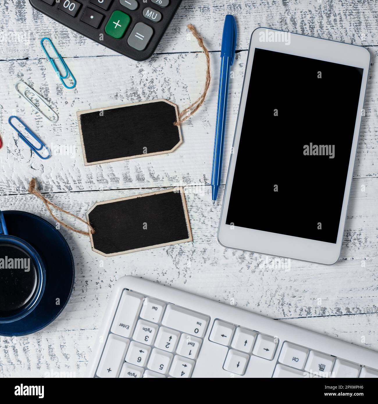 Phone With Important Message On Desk With Wood Tables And Clipboard ...