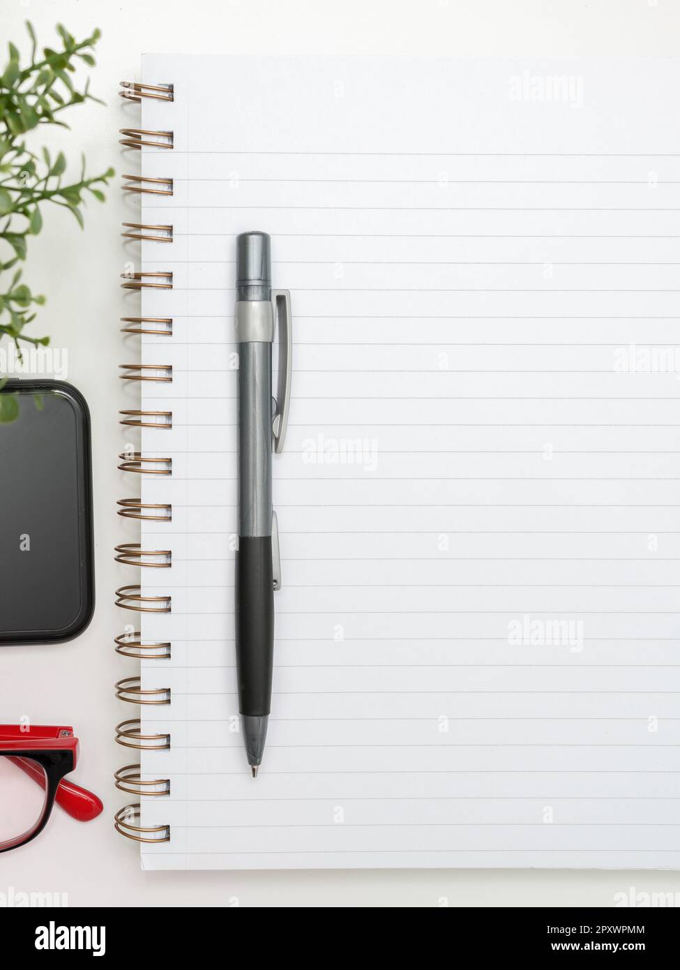 Notebook With Important Messages On Desk With Coffee, Phone And Pen ...
