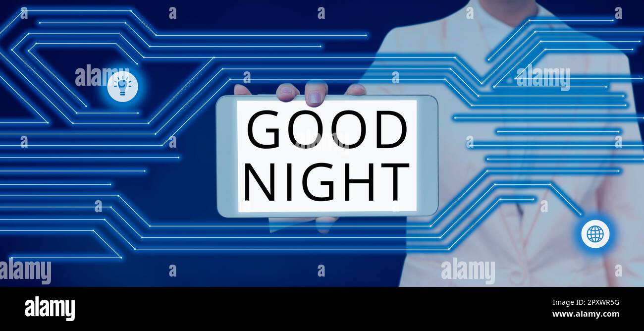Inspiration showing sign Good Night, Business idea expressing good ...