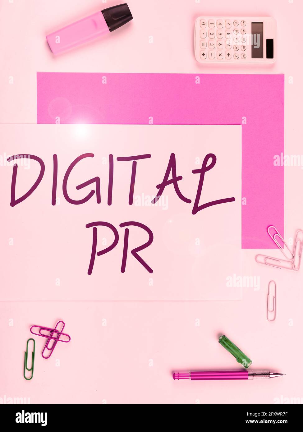 Text caption presenting Digital Pr, Word for marketing strategy used to ...