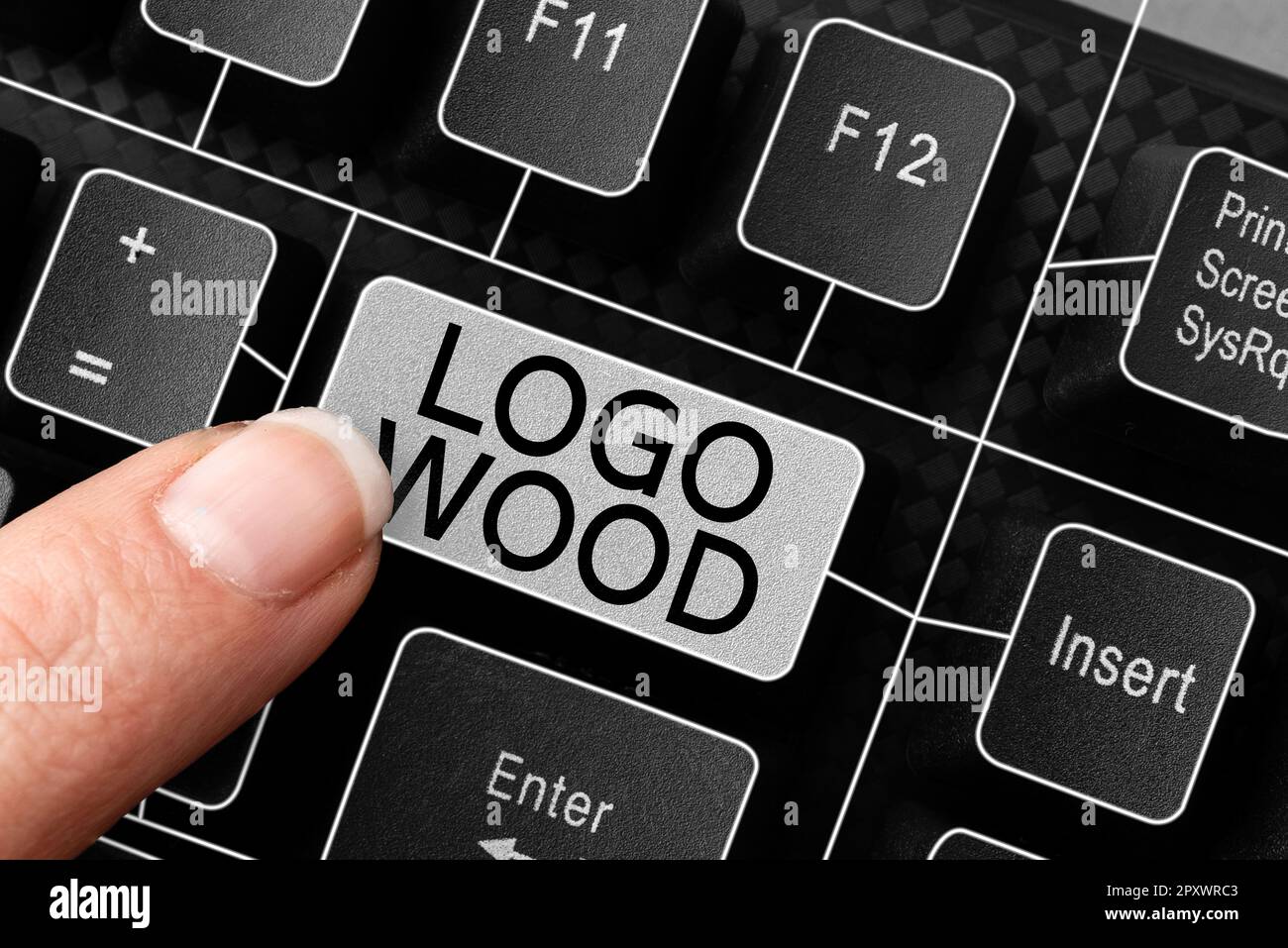 Handwriting text Logo Wood, Business idea Recognizable design or symbol ...