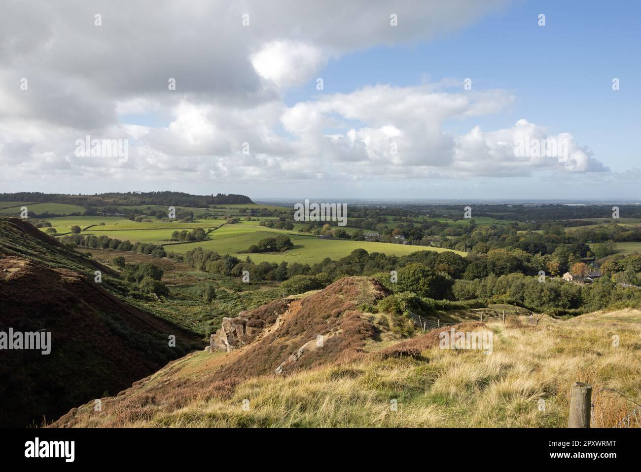 Old stone quarry White Coppice the West Pennine Moors Lancashire ...