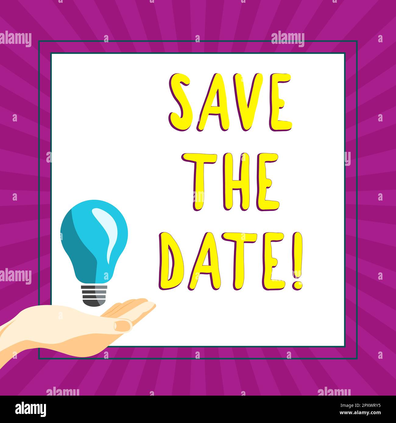 Conceptual display Save The Date, Business showcase Remembering the ...