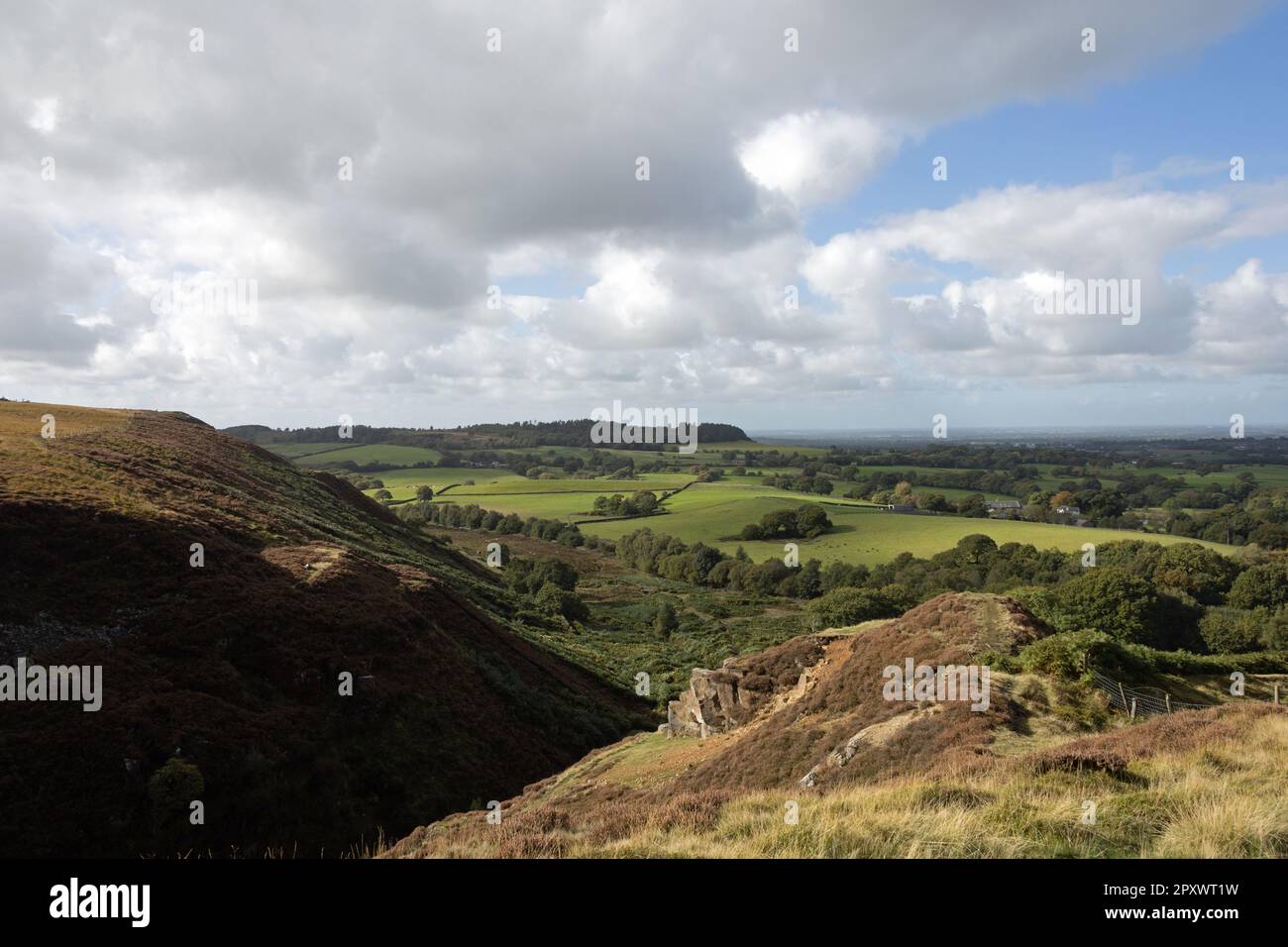 Old stone quarry White Coppice the West Pennine Moors Lancashire ...