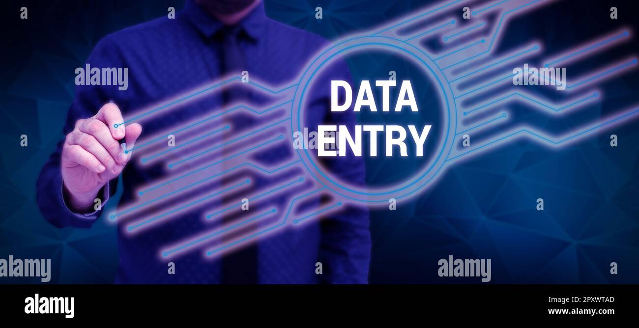 Conceptual caption Data Entry, Conceptual photo process of inputting ...