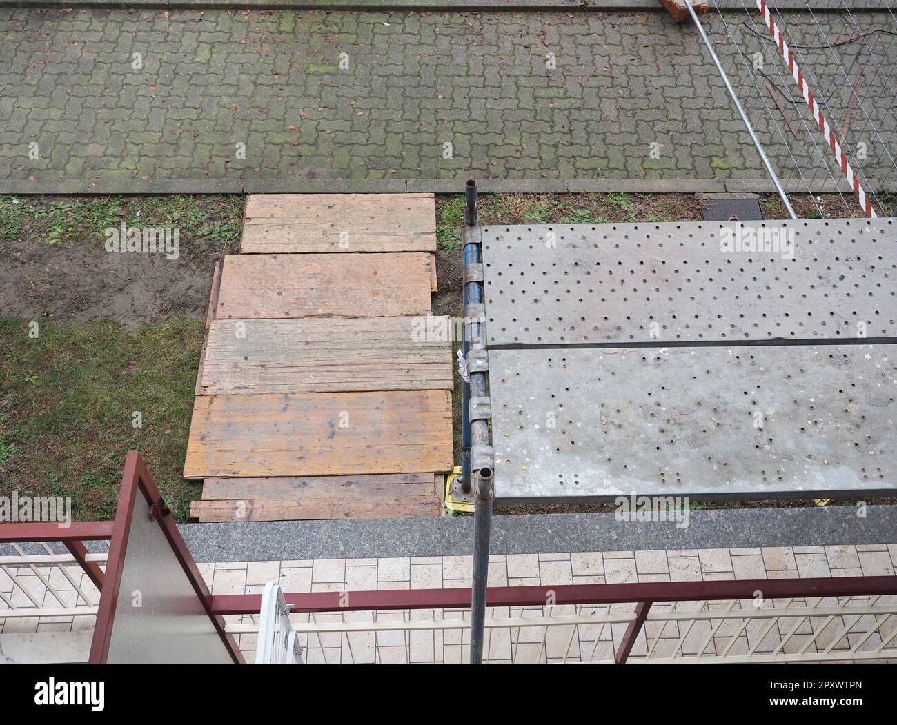 temporary pipes and joints scaffolding for construction works at ...