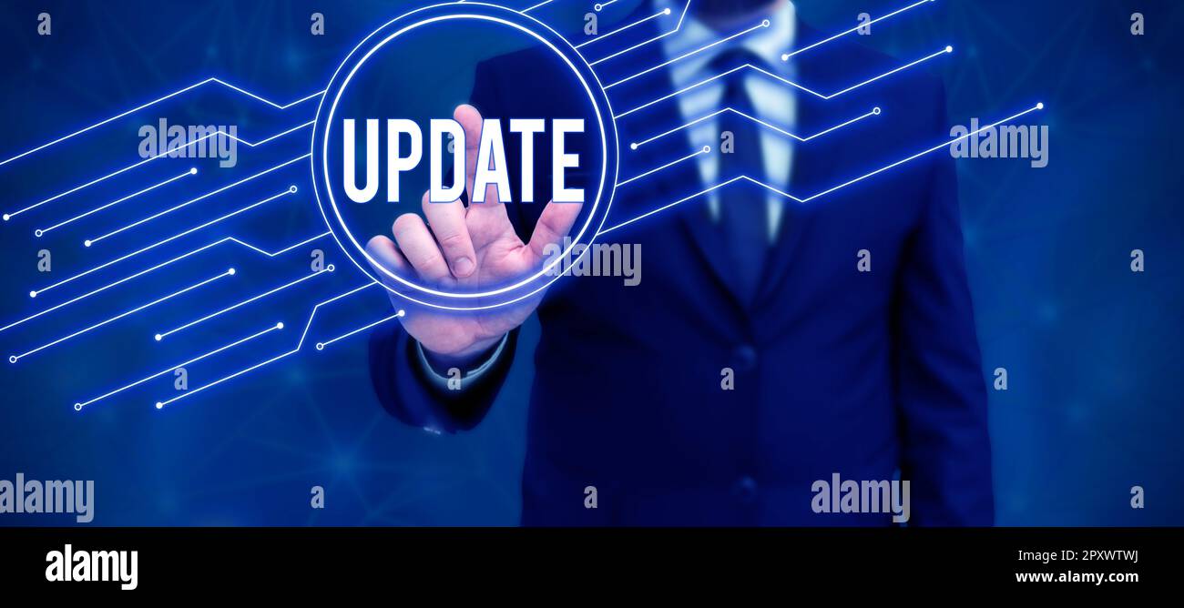 Handwriting text Update, Internet Concept Up to date Make something more modern or updated newer ...