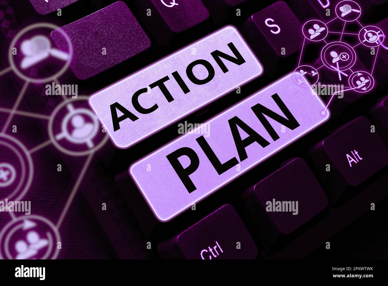 Sign displaying Action Plan, Conceptual photo list of things or schedule to be made thia current ...