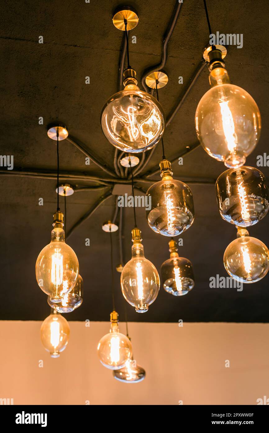 Beautiful retro lighting decor hi-res stock photography and images - Alamy