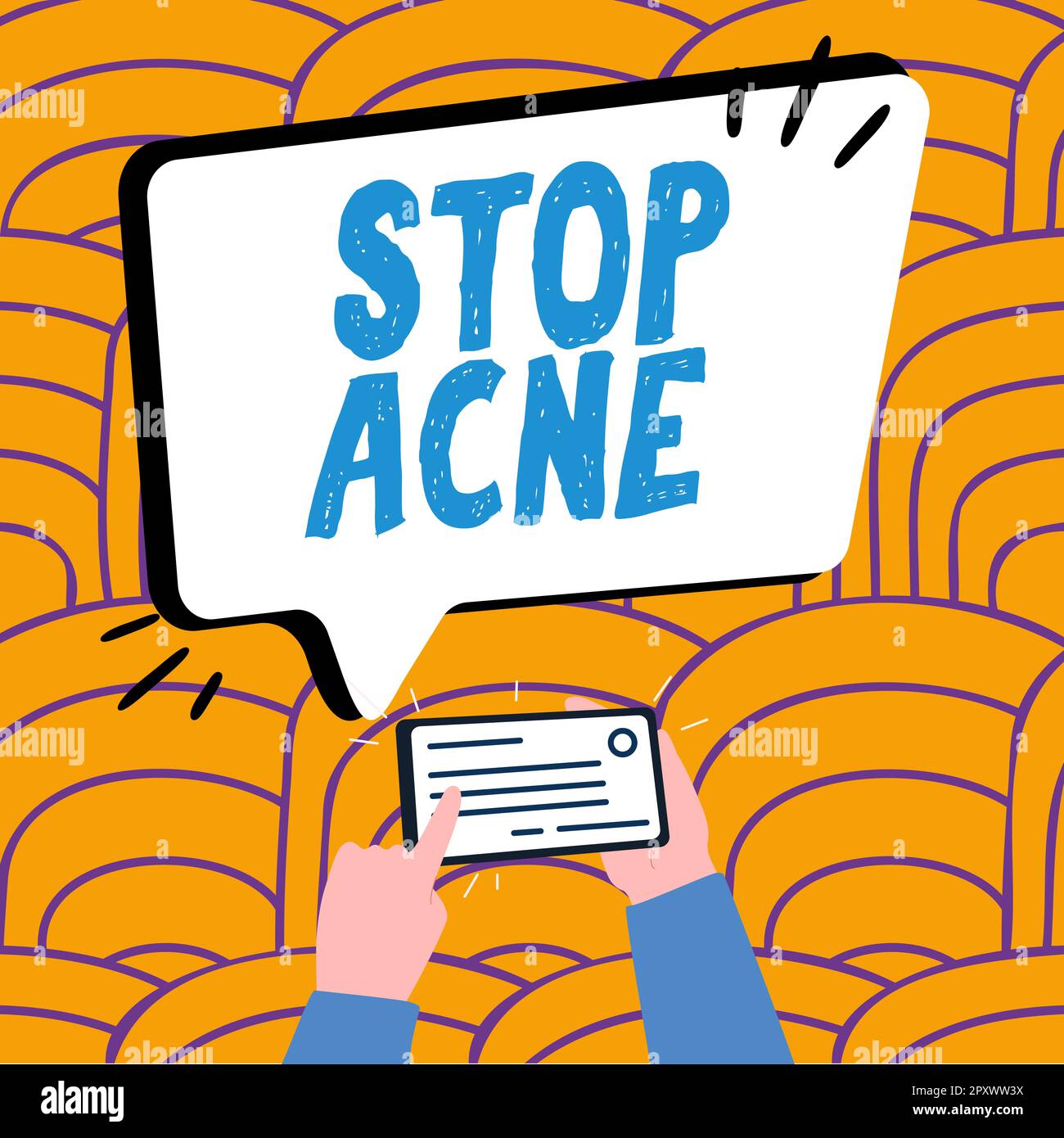 Hand writing sign Stop Acne, Business idea control the occurrence of ...