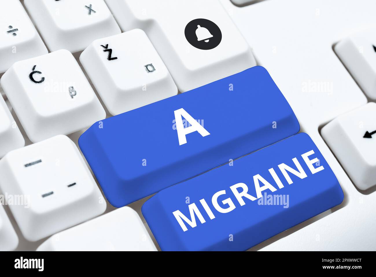 Hand writing sign A Migraine, Business idea recurrent throbbing ...