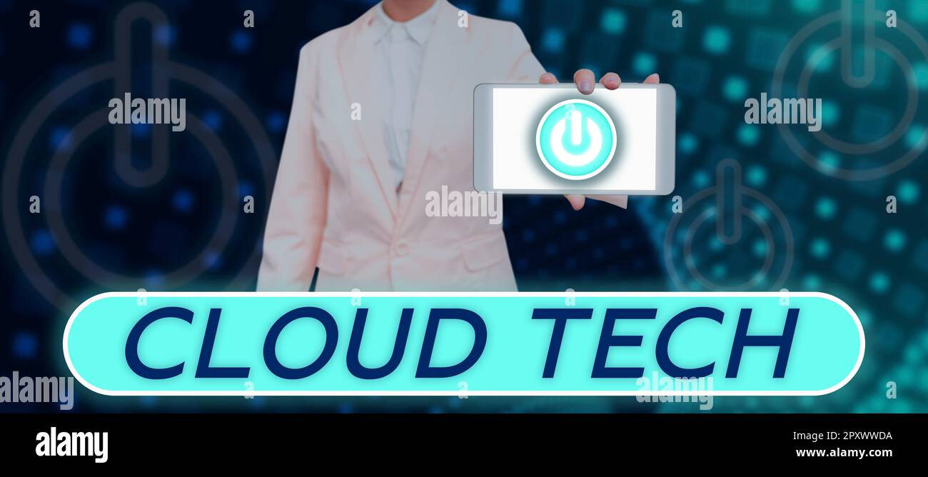 Text Showing Inspiration Cloud Tech Business Approach Storing And Accessing Data And Programs