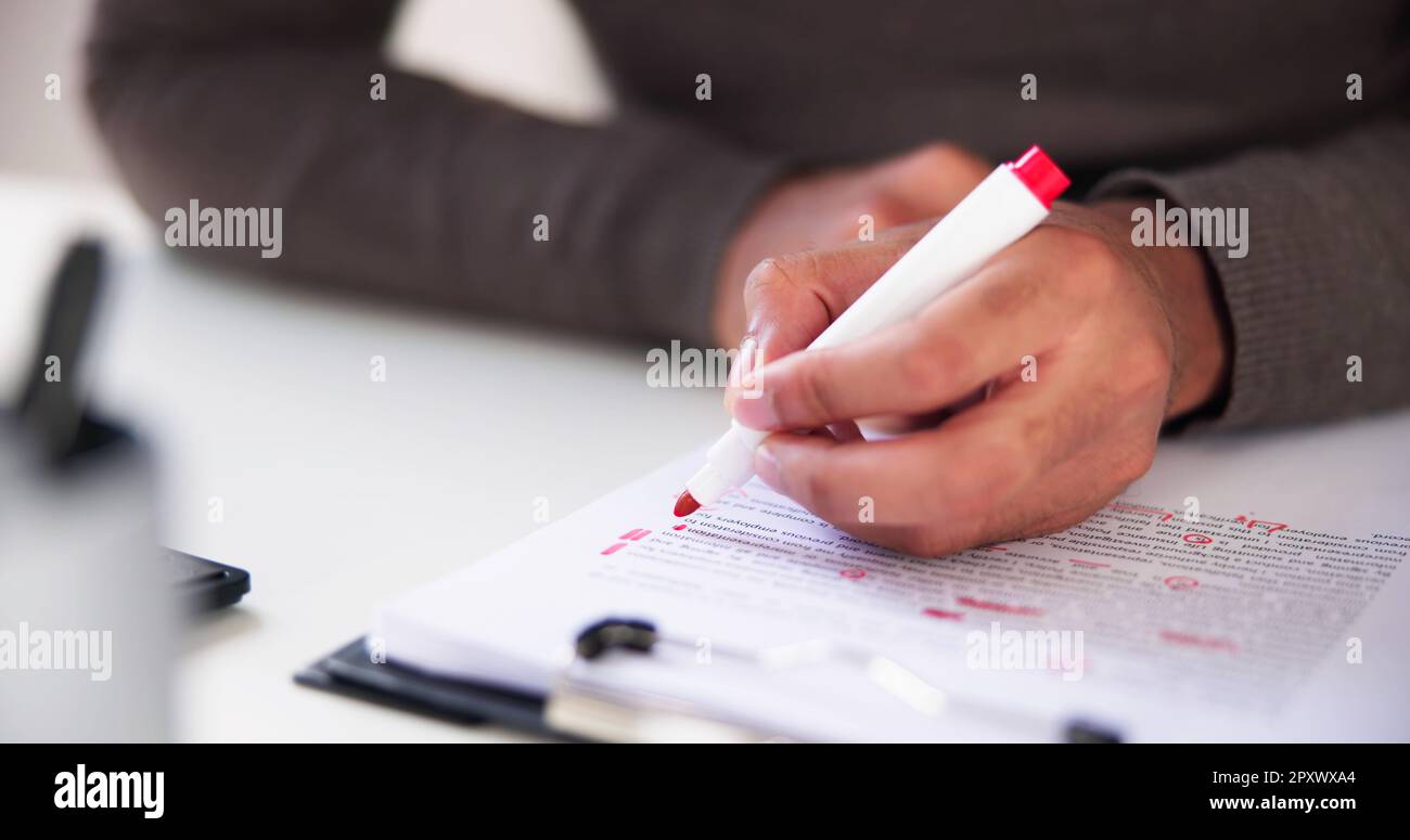 Book script edit paper hi-res stock photography and images - Alamy