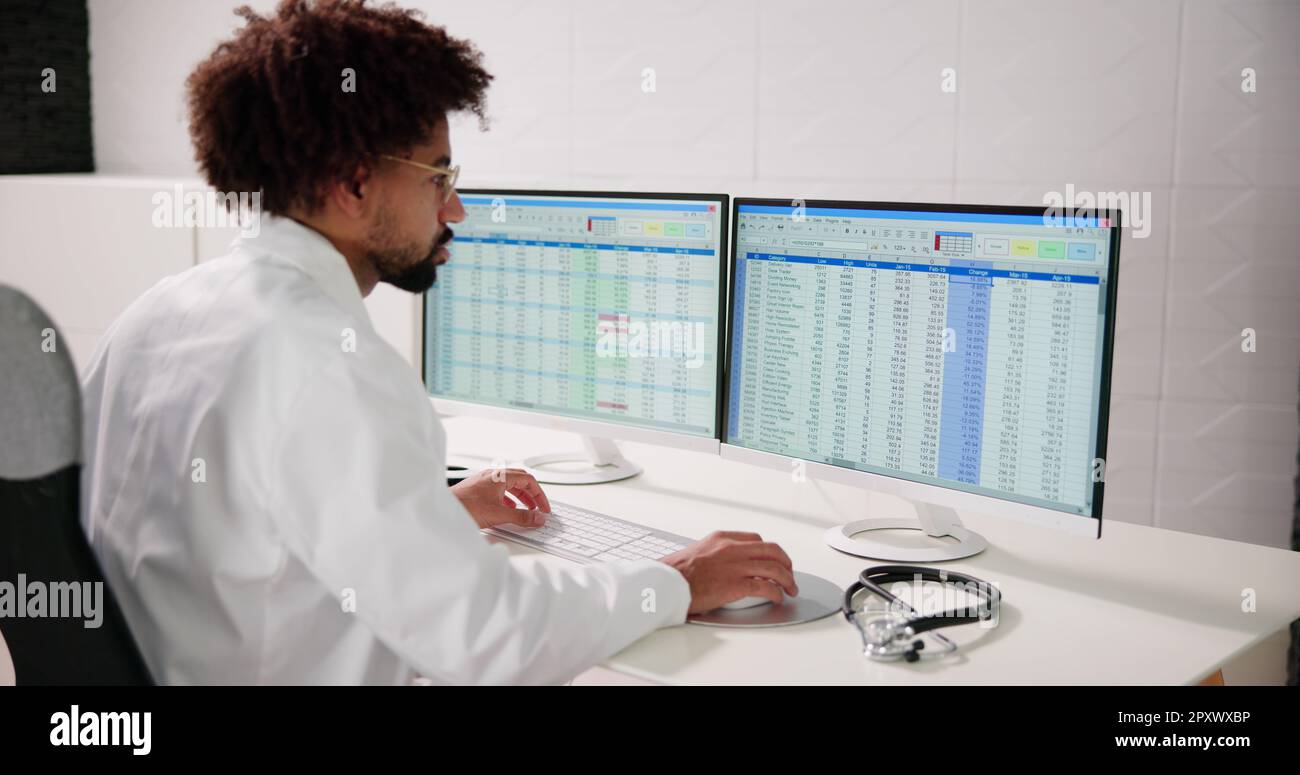 Medical Coding Bill And Billing Codes Spreadsheets Stock Photo - Alamy