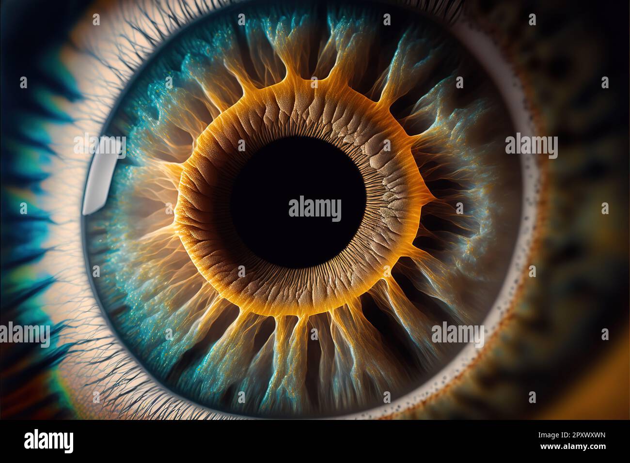 extreme close up of a human eye. Beautiful coloured iris Stock Photo - Alamy