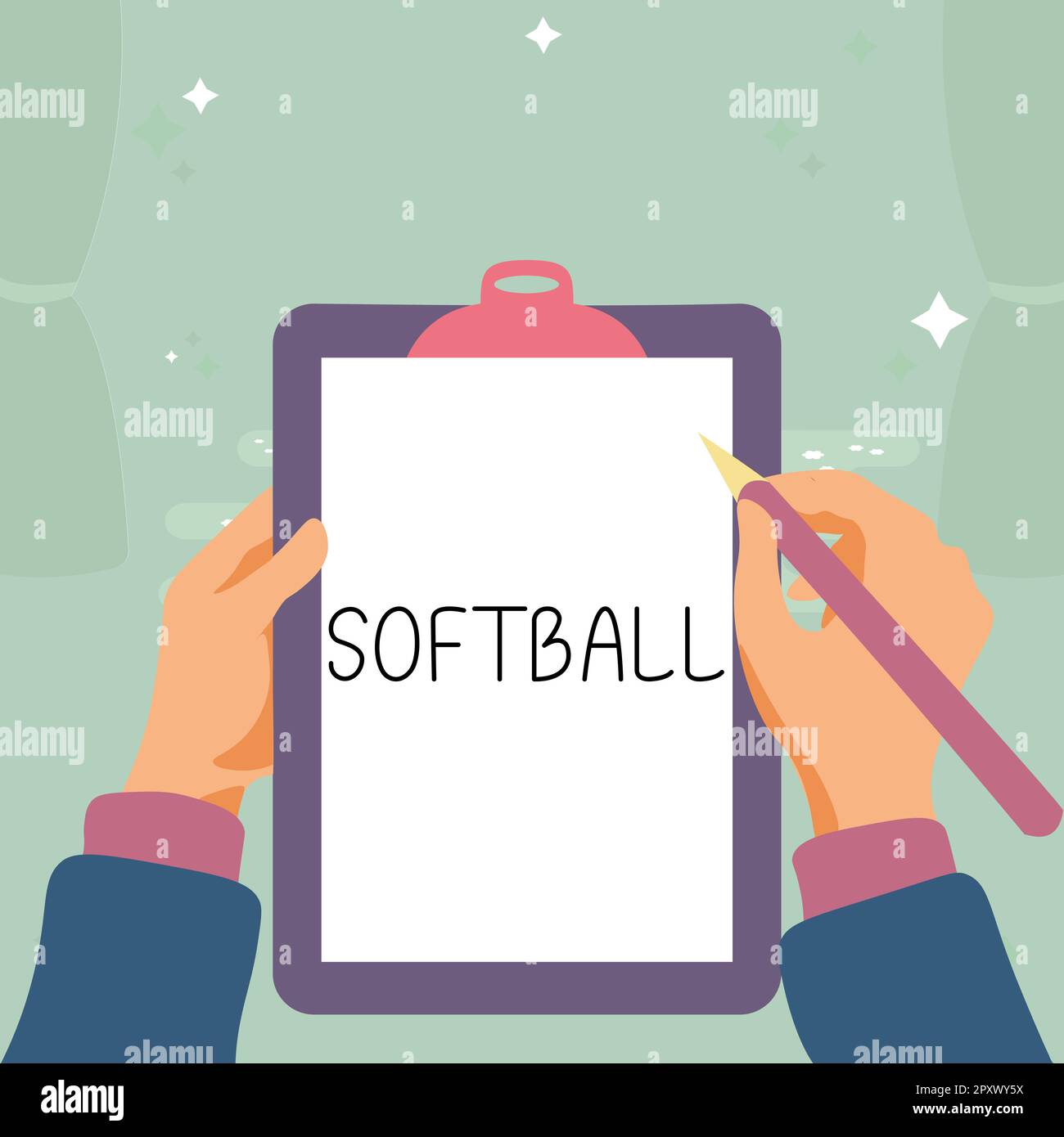 Sign displaying Softball, Concept meaning a sport similar to baseball ...