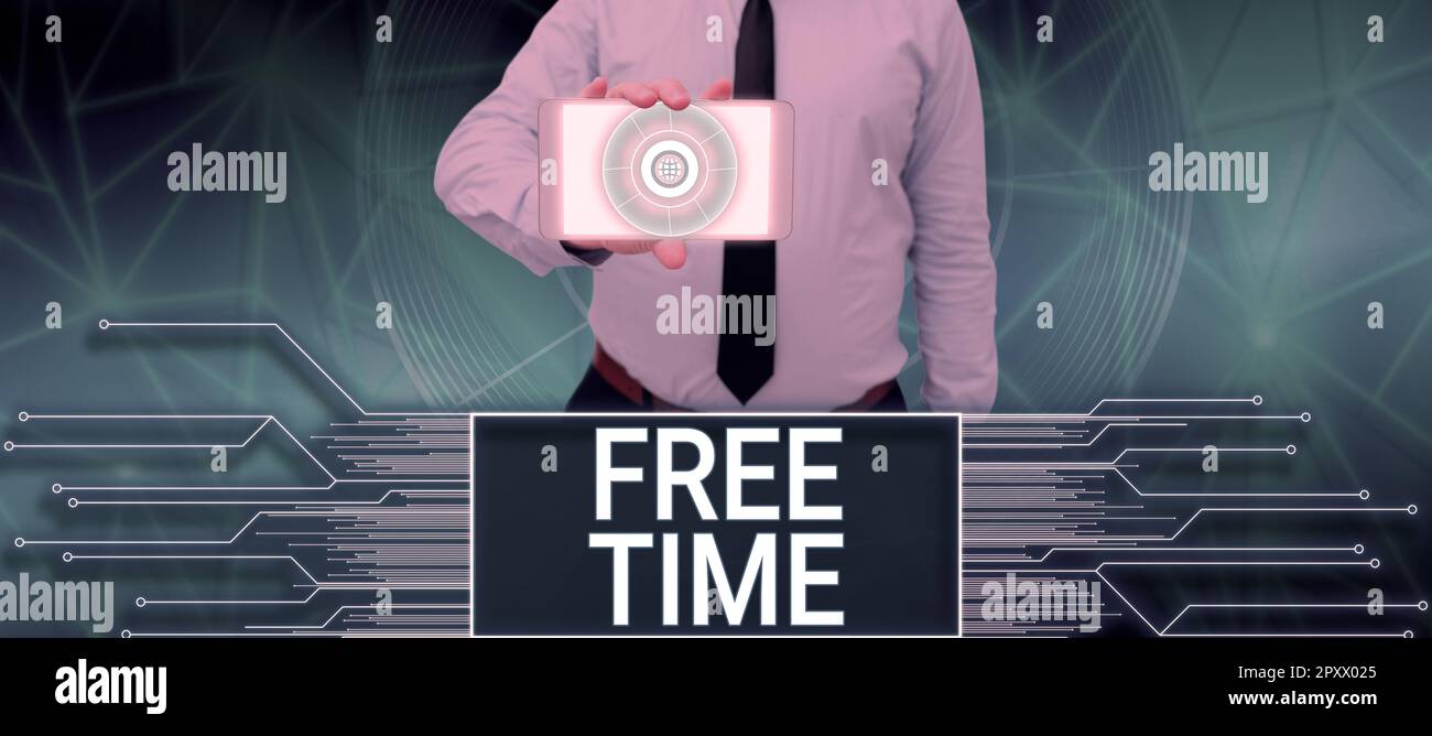 Text caption presenting Free Time, Business showcase time available for ...