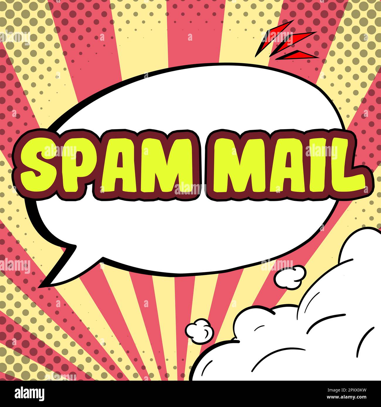 Text caption presenting Spam Mail, Internet Concept Intrusive ...