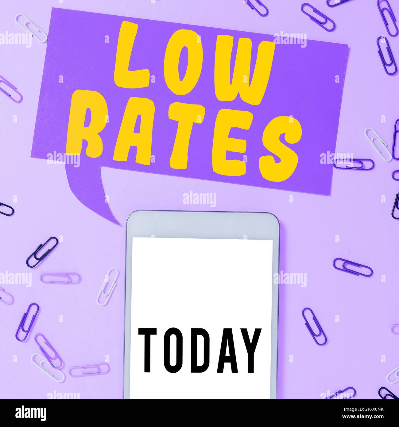 Handwriting text Low Rates, Business overview A cost of an item or ...