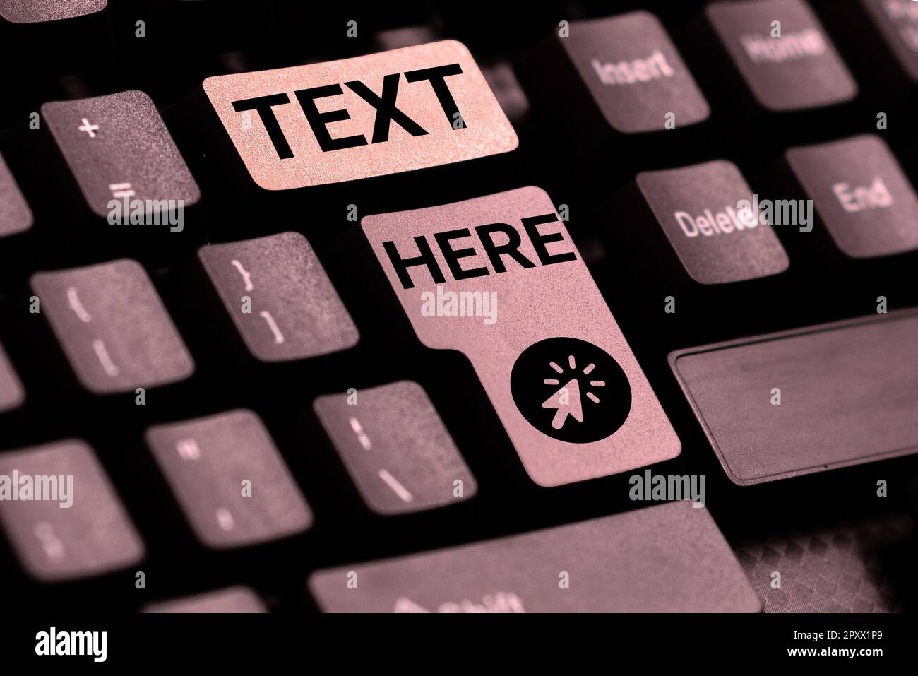 Inspiration showing sign Text Here, Word for Blank space to put message ...