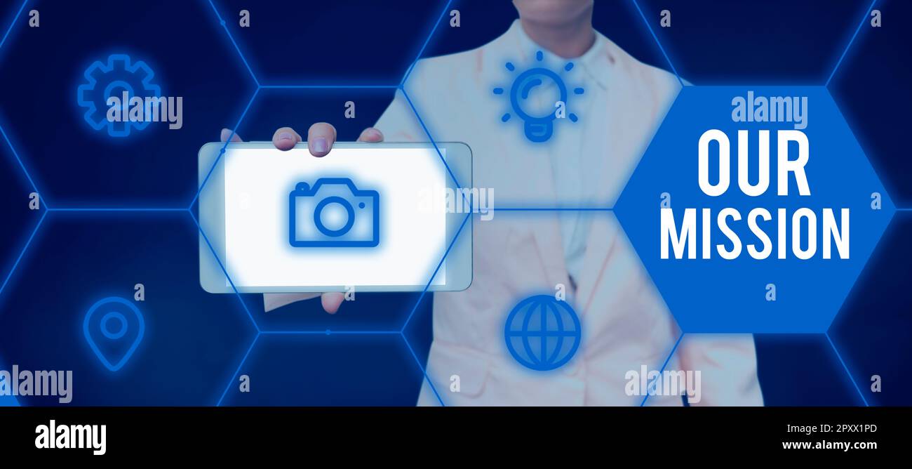 Conceptual display Our Mission, Internet Concept tasks or schedule we ...