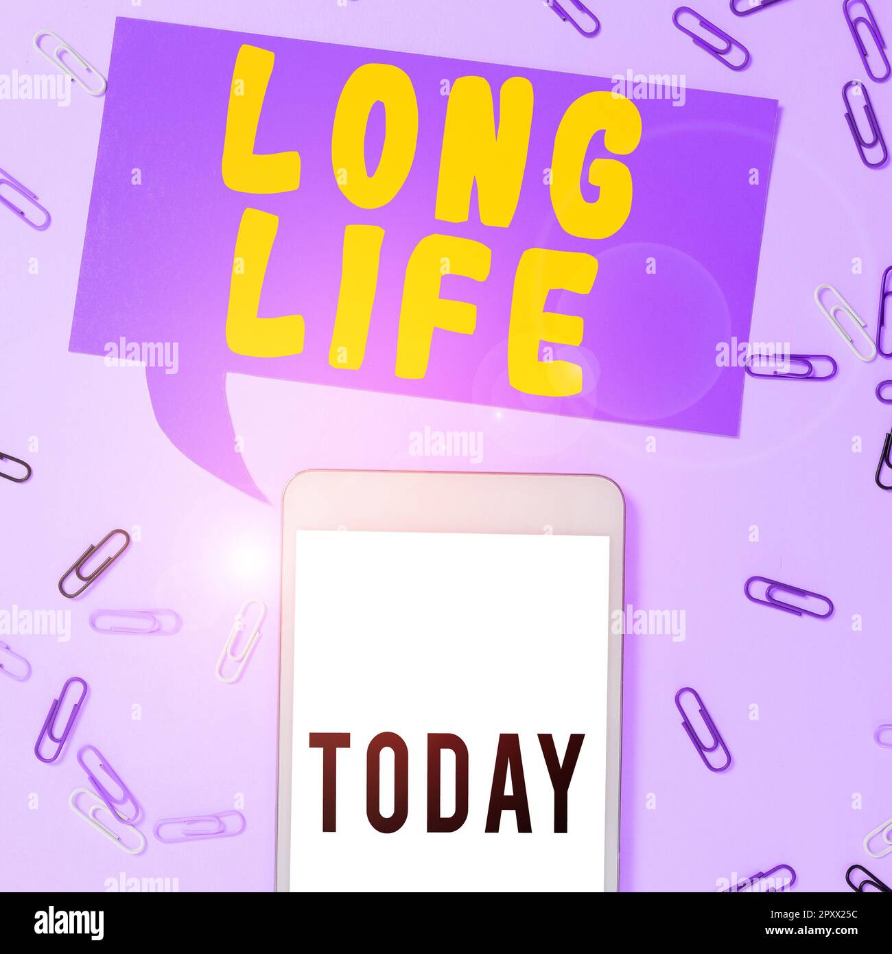 Sign displaying Long Life, Business concept able to continue working ...